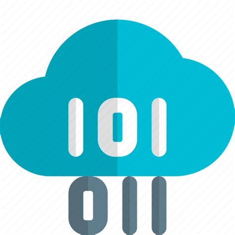 Cloud Storage Binary Code Icon Download On Iconfinder