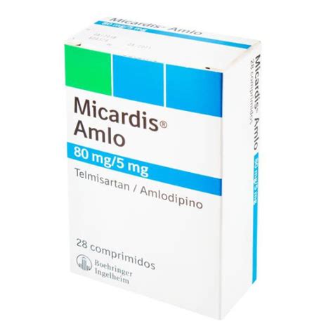 Micardis Amlo 80 Mg 5 Mg 28 Tbs A Da Amlodipino Telmisartan