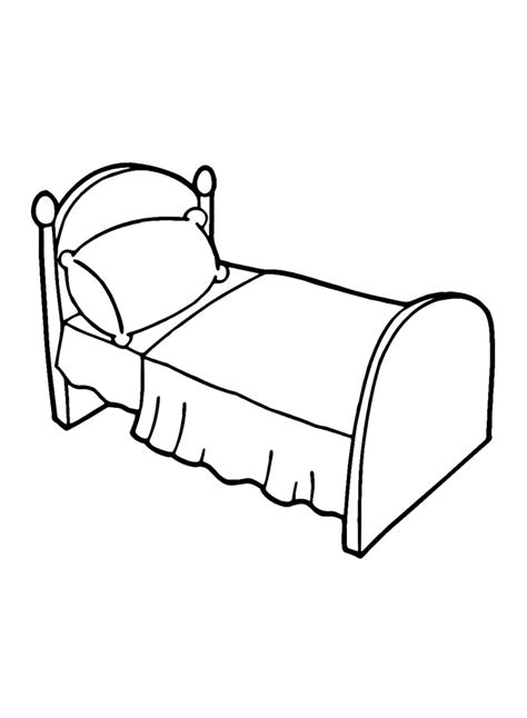 Dibujo Muy Básico De Cama Para Colorear Imprimir E Dibujar Coloringlib
