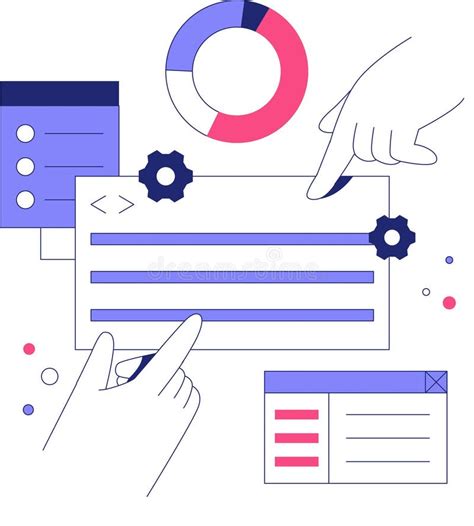 Hands Adjusting Ui Elements In Flat Vector Illustration Symbolizing Software Customization
