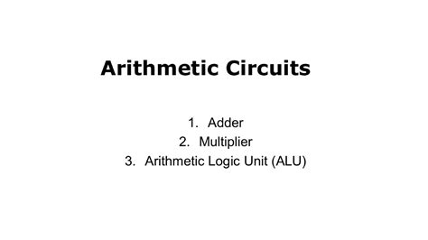 Arithmetic Digital Electronicspptx Btled Pptx