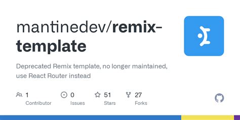 Github Mantinedevremix Template Deprecated Remix Template No