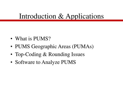 ppt introduction to pums public use microdata sample powerpoint