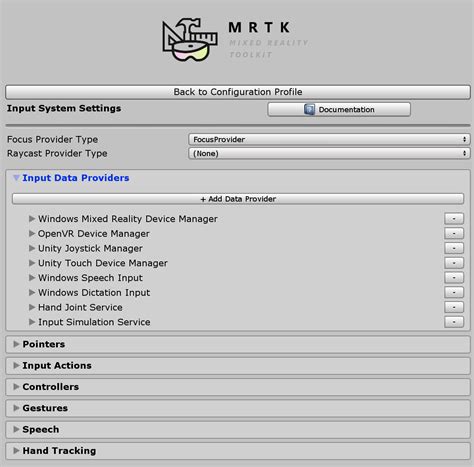 Mixed Reality Toolkit Profile Configuration Guide Mixed Reality