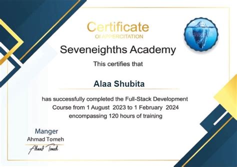 Thrilled To Share That Ive Completed The Full Stack Development Course Alongside Eng Ahmad
