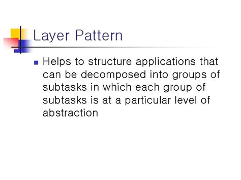Pattern Oriented Software Architecture 1 Architectural Pattern N
