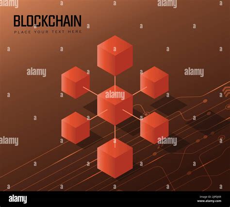 Blockchain Technology Cube Network Background Conceptual Illustration Of A Block Chain Stock