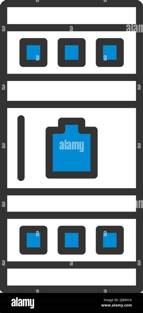 Server Rack Icon Editable Bold Outline With Color Fill Design Vector Illustration Stock Vector