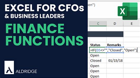 5 Advanced Excel Functions You Should Know Aldridge