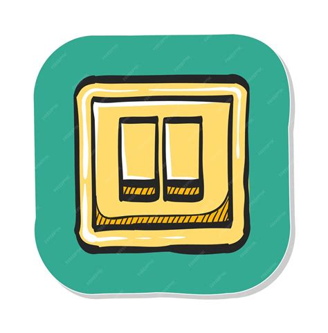 Premium Vector Hand Drawn Electric Switch Icon In Sticker Style Vector Illustration