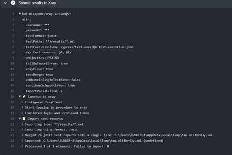 Unable To Import Results Running Cypress · Issue 653 · Mikepenzxray Action · Github