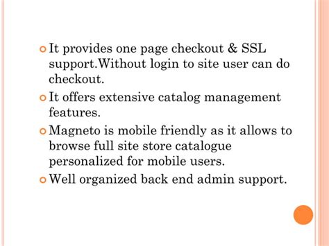 Magento Migration Features Demography PPT