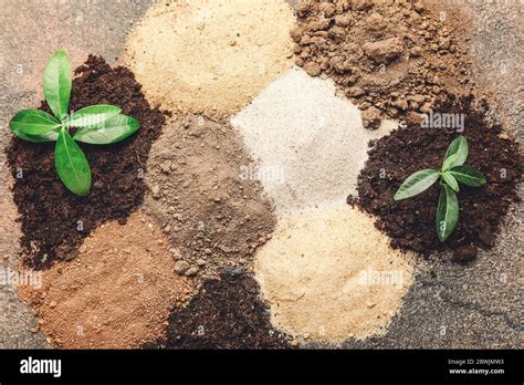 Different Types Of Soil As Background Stock Photo Alamy
