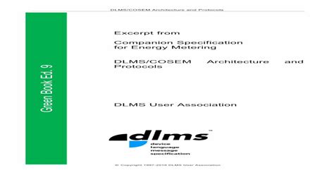 Pdf Dlmscosem Architecture And Protocolsdlmscosem Architecture And Protocols