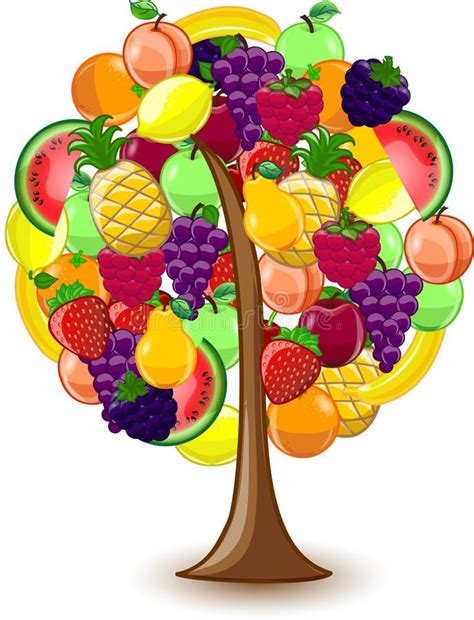 Fruit Tree With Various Fruits