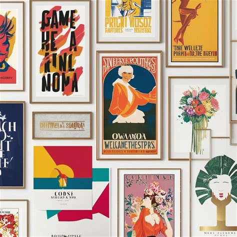 A Collection Of Vibrant Posters And Artwork Premium Ai Generated Image