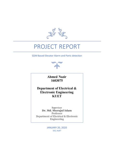 Gsm Based Elevator Alarm And Panic Detection Pdf