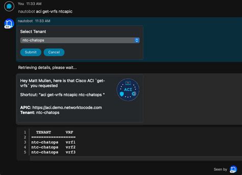 Nautobot Chatops For Cisco Aci Network To Code