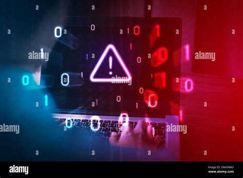 System Hacked Warning Alert Cyberattack Computer Network