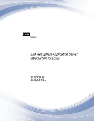 IBM WebSphere Application Server Introduction For Lotus PDF