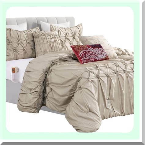 Dakota Fields Luxury Linen Comforter Set With Smart Pockets 12 Piece