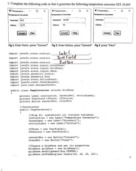 Solved This Is A Problem That Need To Create Temperature