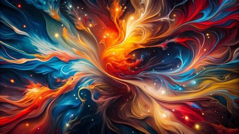 Premium Photo Vibrant Abstract Art Wallpaper With Dynamic Swirls Of Colorful Energy