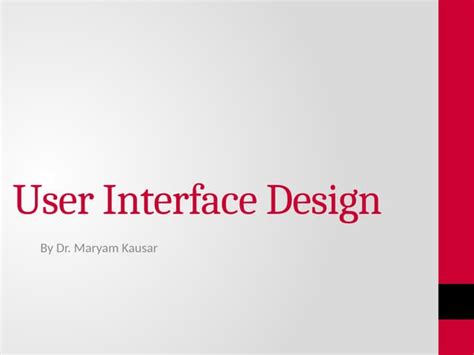 6 User Interface Design6 User Interface Designpptx