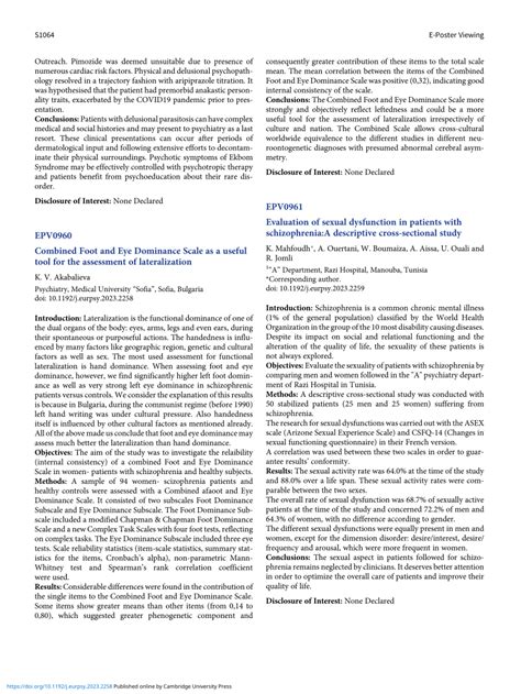 Pdf Combined Foot And Eye Dominance Scale As A Useful Tool For The Assessment Of Lateralization