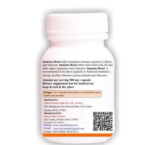 Omcar India Immuno Boost Capsule 30 Capsules Packaging Type Jar At
