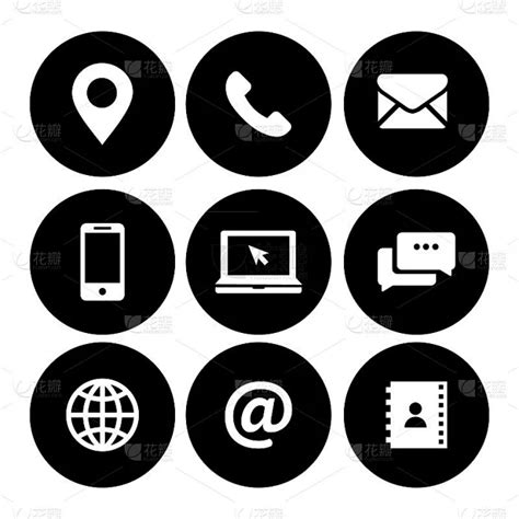 网络图标符号矢量计算机和移动素材 花瓣网