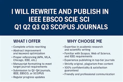 Rewrite And Publish In Ieee Ebsco Scie Sci Q1 Q2 Q3 Q4 Scopus Journals