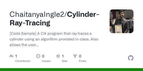 github chaitanyaingle2 cylinder ray tracing [code sample] a c program that ray traces a
