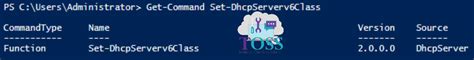 Set Dhcpserverv6class Powershell Cmdlets Toss