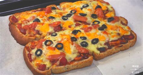 식빵피자 만들기 반죽없이 초간단 피자식빵 토스트 레시피
