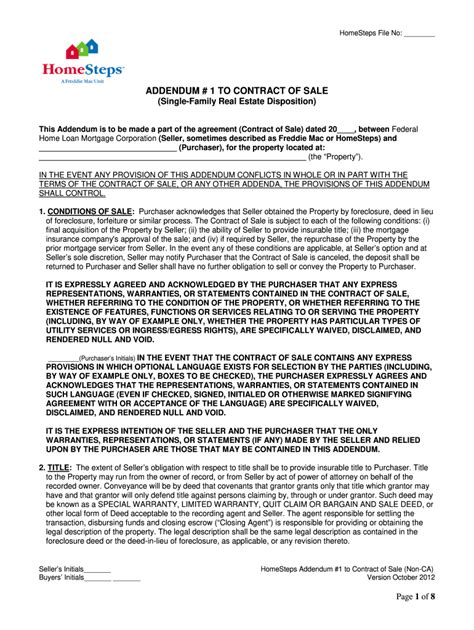 Occupancy Addendum Template