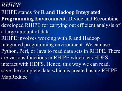 Hadoop With R Languagepptx