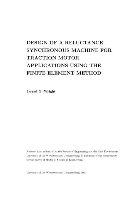 Pdf Design Of A Reluctance Synchronous Machine For … Dokumen Tips