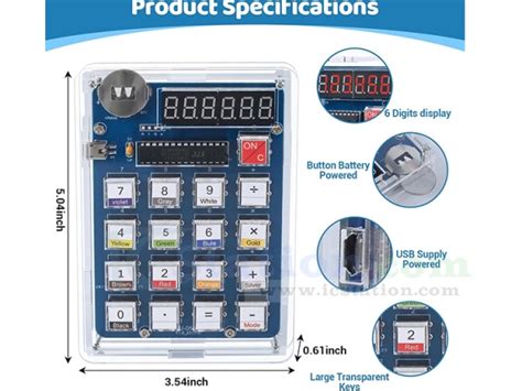 Diy Calculator Kit Color Ring Resistance Calculator Soldering Projects