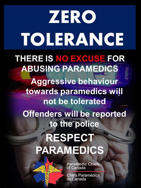 Zero Tolerance Paramedic Chiefs Of Canada