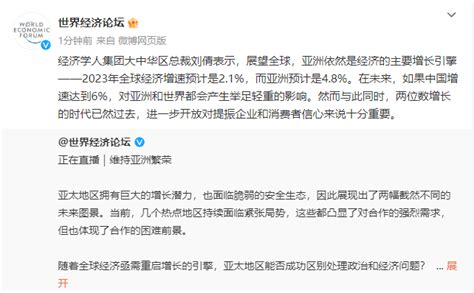 经济学人集团刘倩：亚洲依然是全球经济的主要增长引擎 中国 增速 企业