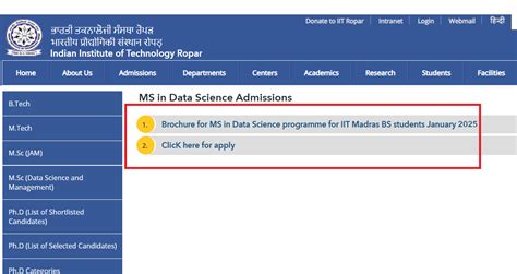 Iit Ropar Opens Admissions For Ms In Data Science For Iit Madras Bs