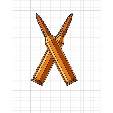 Crossed Bullets Svg Digital Download Rifle Ammo Shooting Gun Inspire