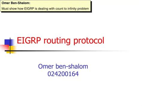 ppt eigrp routing protocol powerpoint presentation free download
