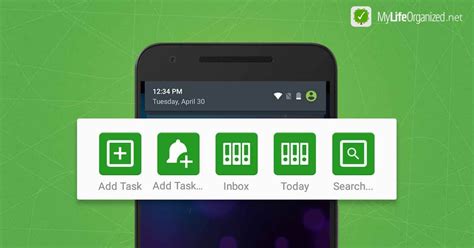 Actions From The Notification Area In Mlo For Android Mylifeorganized Blog