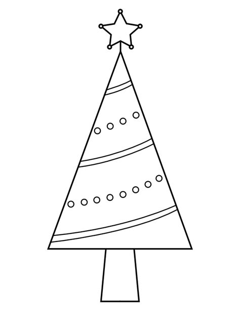 Printable Triangle Christmas Tree Template