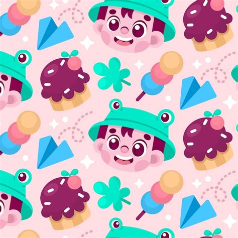 Free Vector Candy Pastel Color Pattern Design