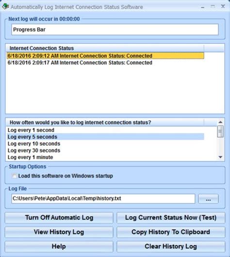 Download Automatically Log Internet Connection Status Software V70