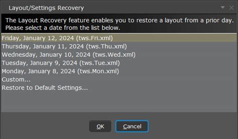 Restore And Save Page Settings
