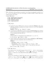 Hw2 Solution Pdf COMP2119A Introduction To Data Structures And Algorithms Homework 2 Due Date